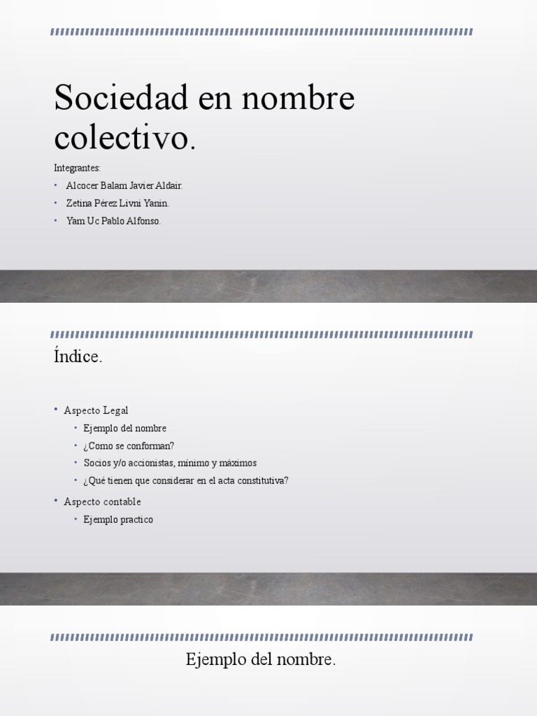 Sociedad en Nombre Colectivo | PDF