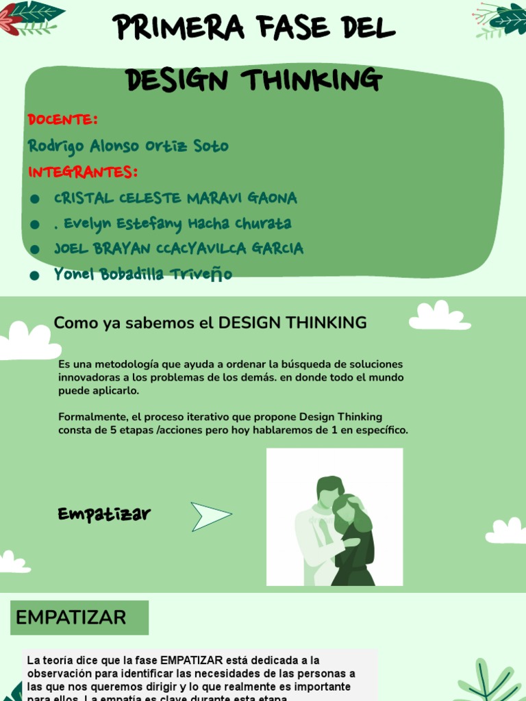 Primera Fase de Design Thinking | PDF | Ciencia cognitiva | Cognición