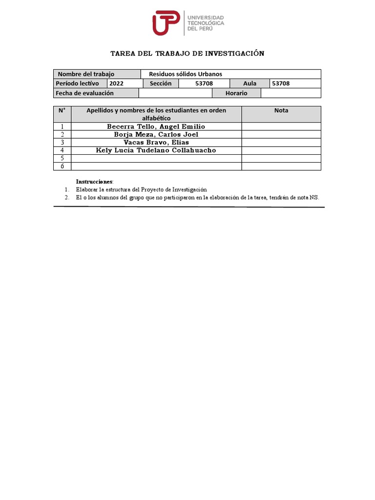 Formato de Entrega de Tarea 12 | PDF | Residuos | Agua