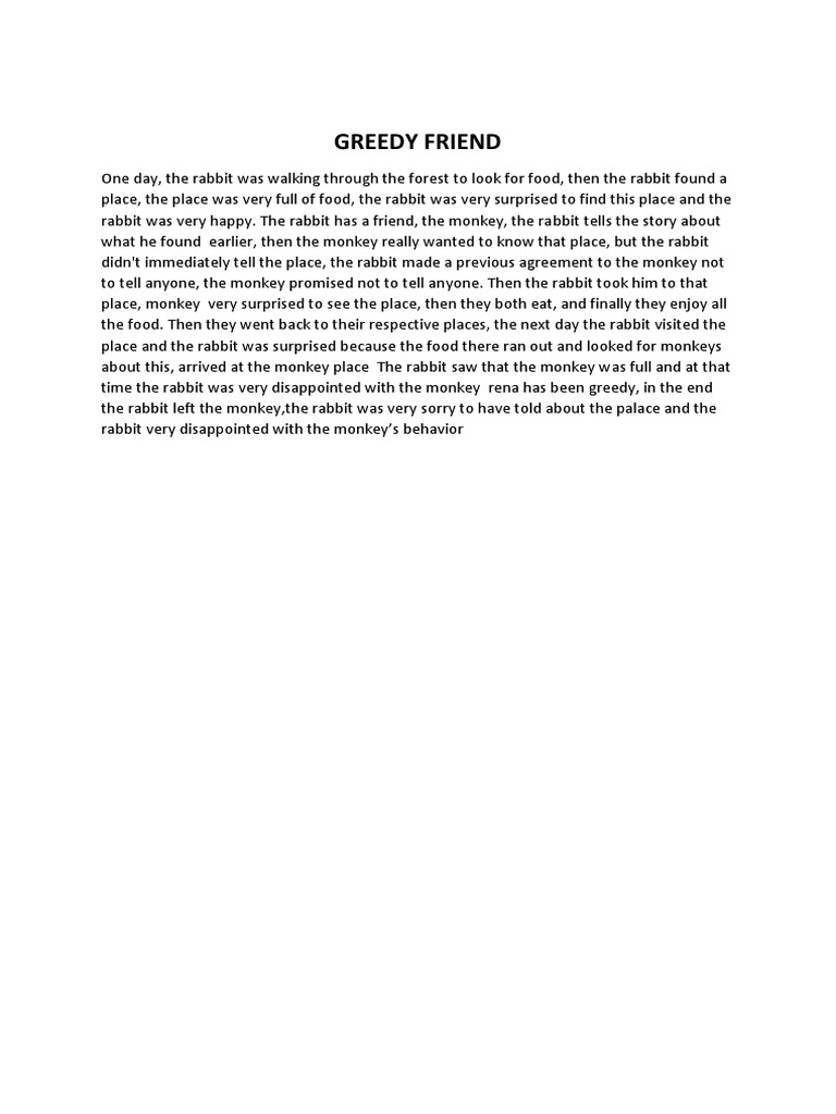 Greedy Friend | PDF