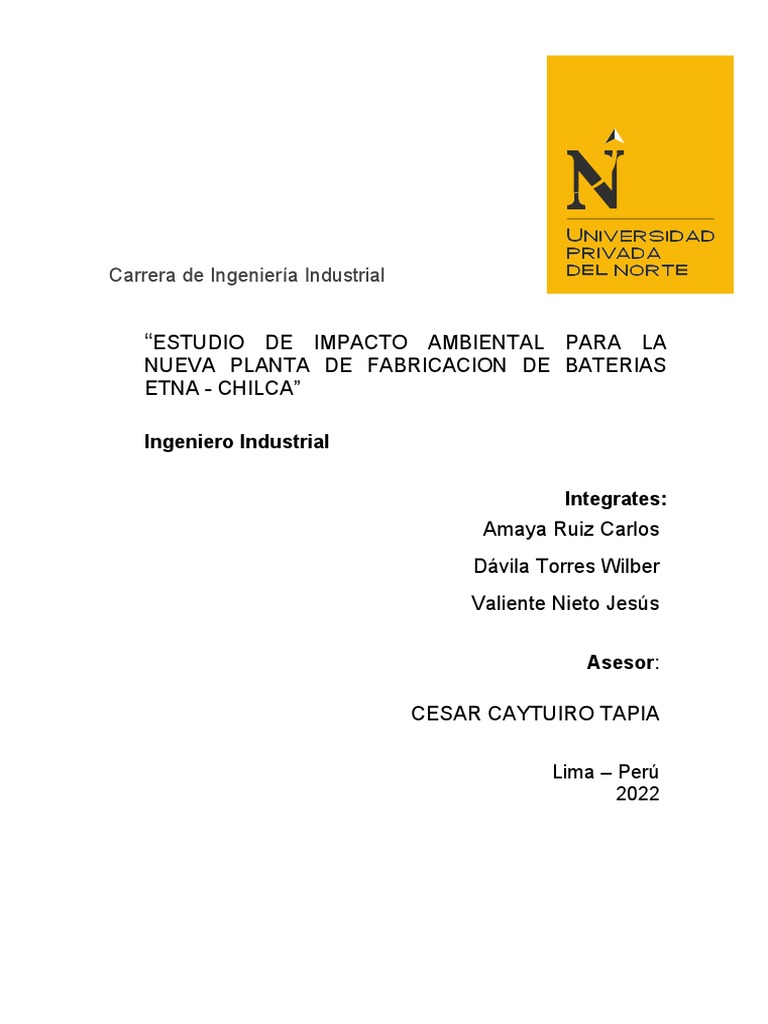 Examen Final - Estudio de Impacto Ambiental | PDF | Reciclaje | Residuos