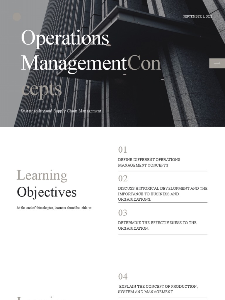 CHAPTER 1 - Introduction To Operations Management | PDF | Resource ...