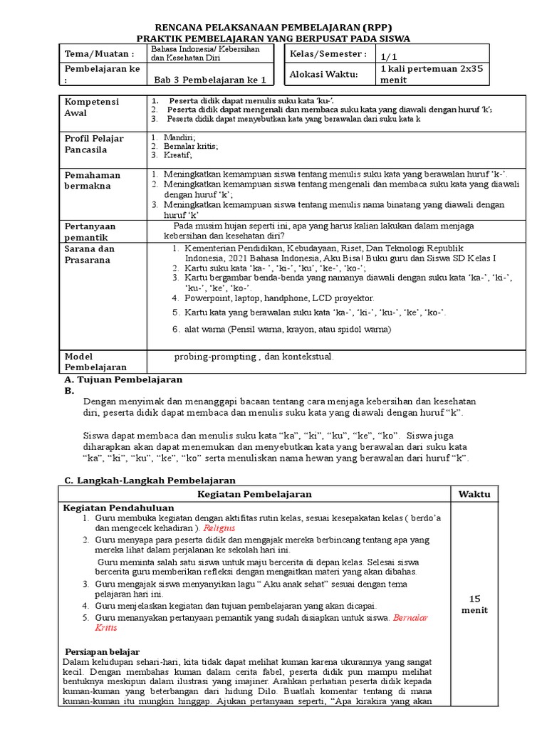 LK Modul Ajar Workshop | PDF