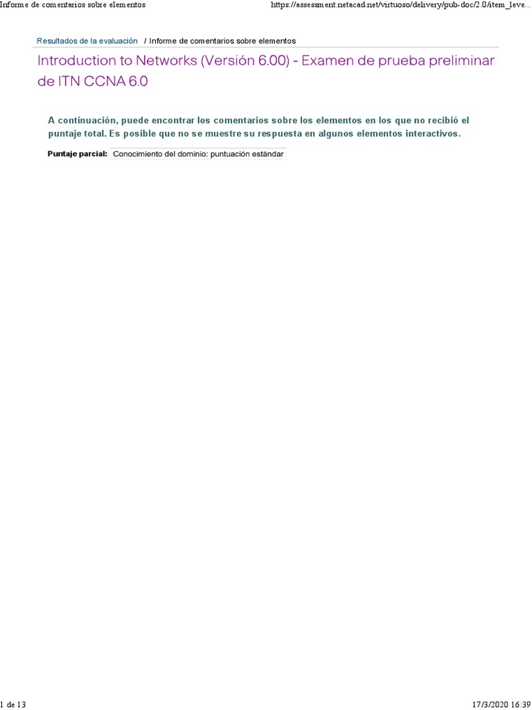 Examen de Prueba Preliminar | PDF | Enrutador (Computación) | Protocolos de internet