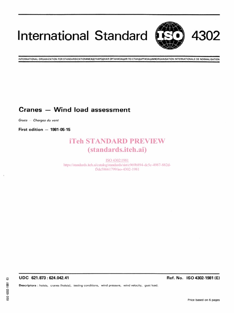 Iso 4302 1981 | PDF | International Organization For Standardization | Wound