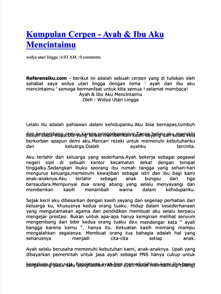 PDF Ayah Ibu Aku Mencintaimu Compress | PDF