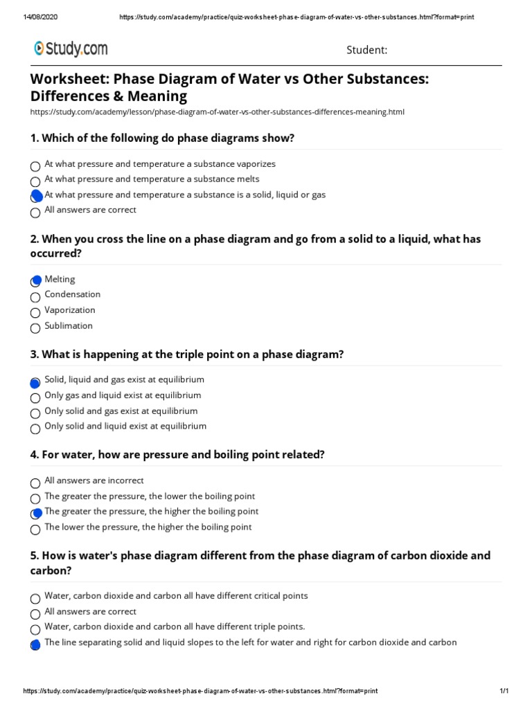 Water vs Other Substances: Phase Diagrams | PDF