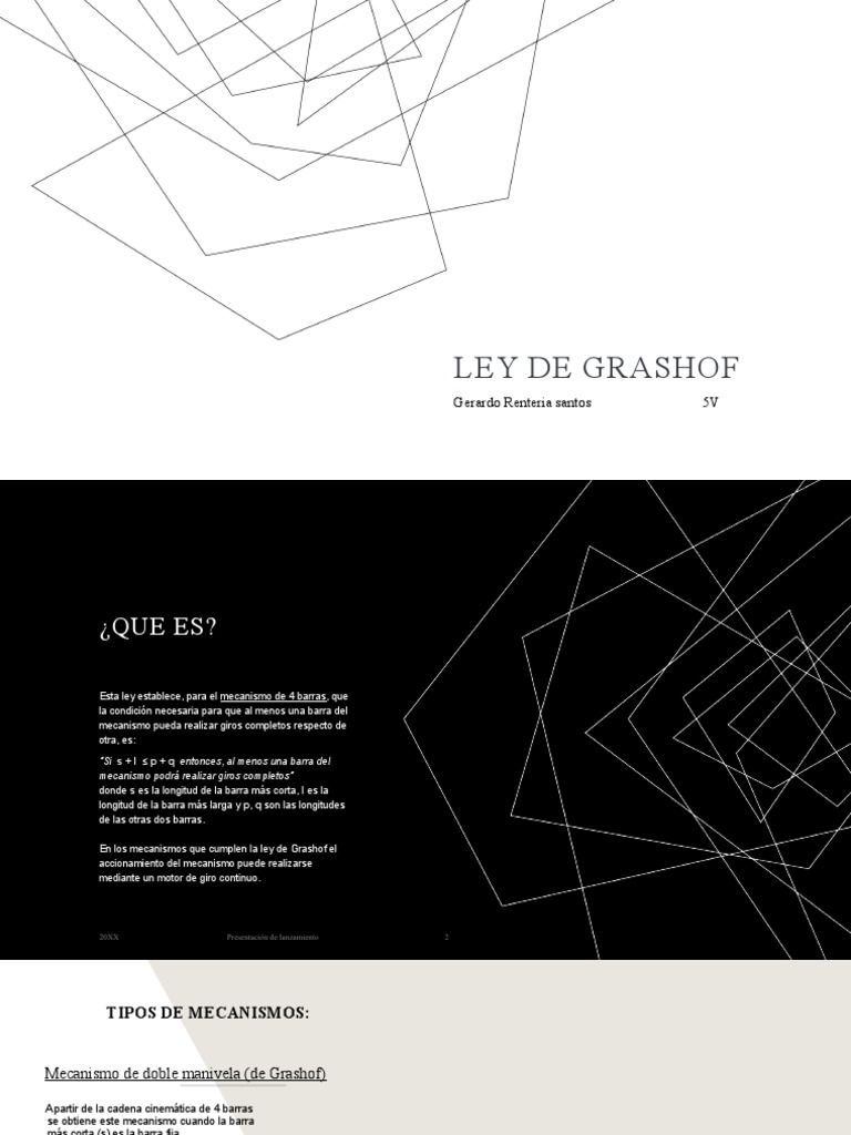Ley de Grashof | PDF | Cinemática | Mecanica clasica