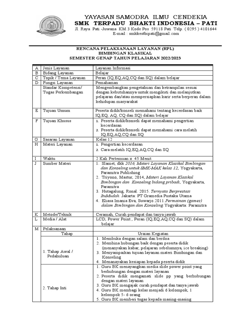 Rpl Peran Iq Eq Aq Cq Dan Sq Dalam Belajar Pdf