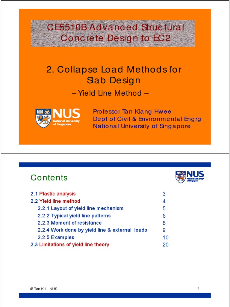 2-Yield Line Method For Slab Design (1604) | PDF | Yield (Engineering ...