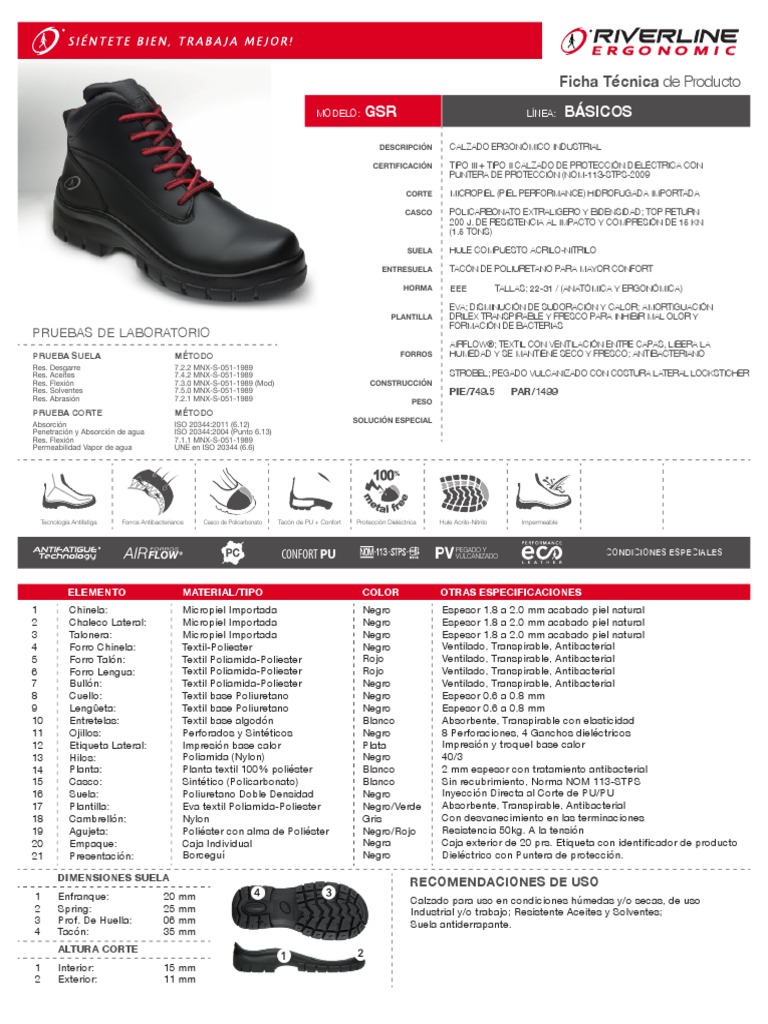 Ficha Tecnica Riverline GSR | PDF | Química | Materiales