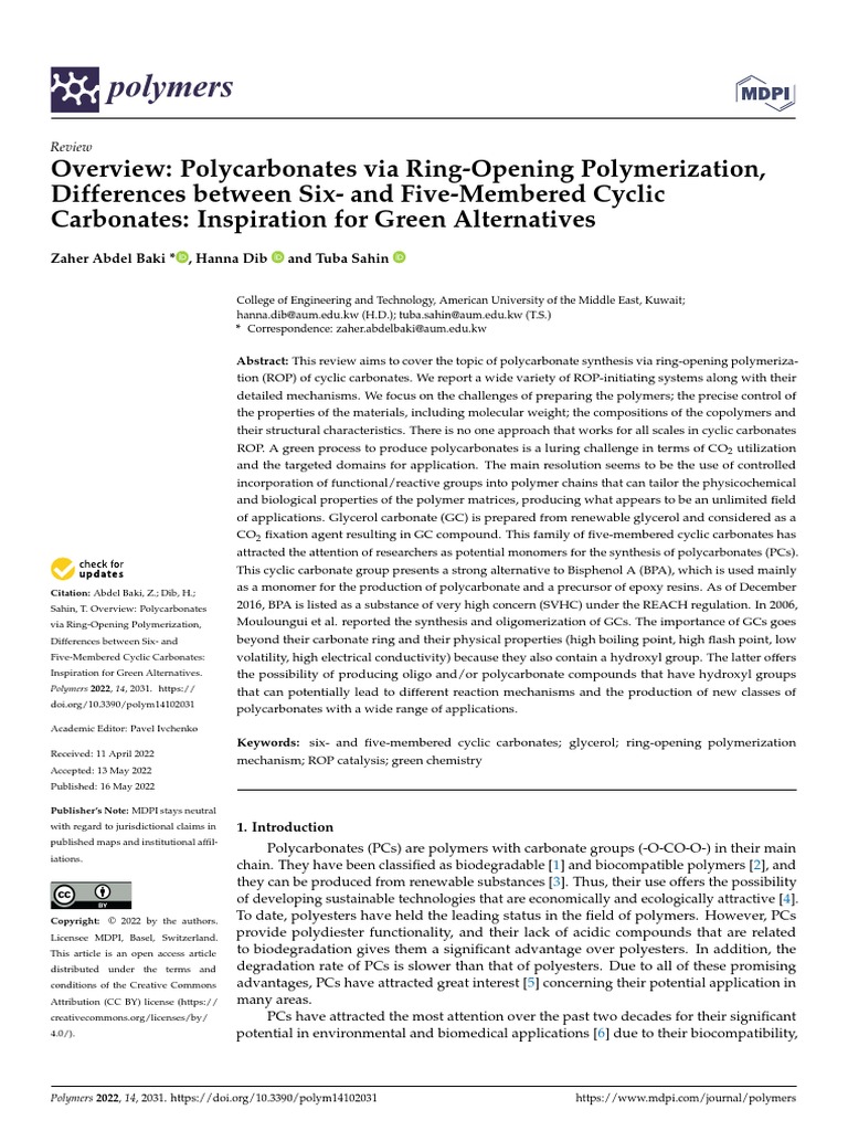 Polymers-14-02031-V2 Shrinkage | PDF | Chemistry | Physical Chemistry