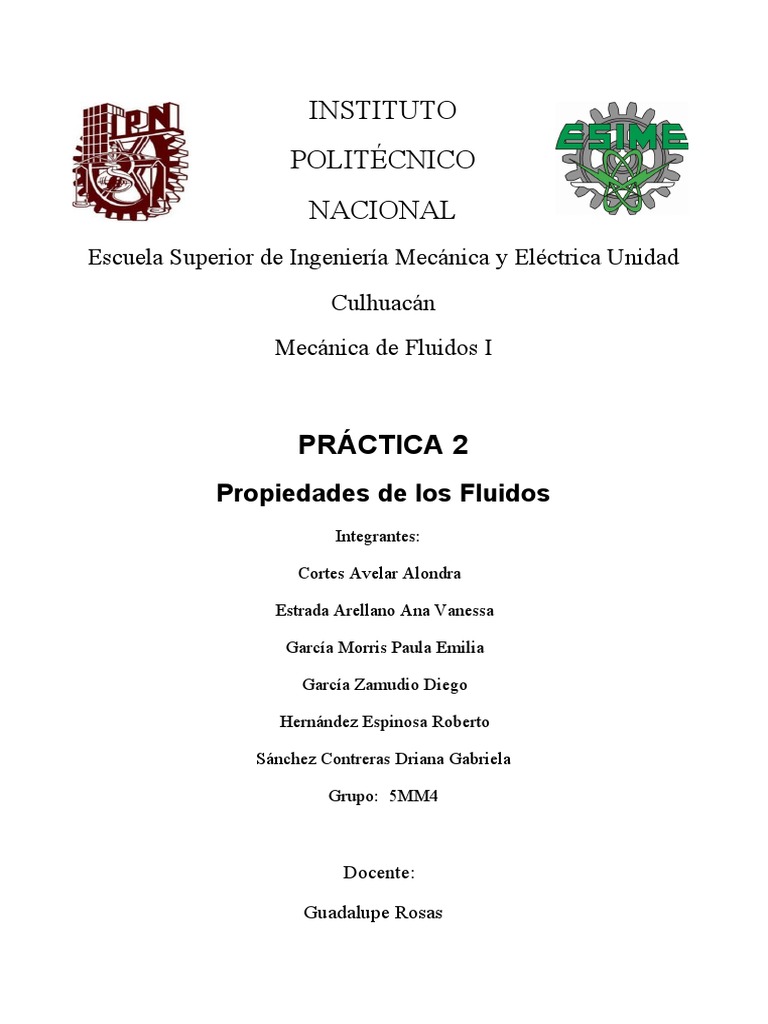 Practica2 Fluidos | PDF | Viscosidad | Líquidos