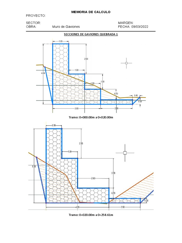 Secciones de Gaviones | PDF