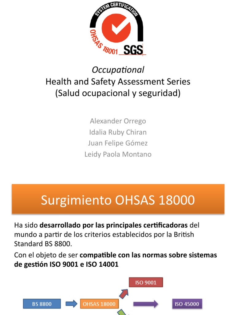 Ohsas 18000 | PDF | Seguridad y salud ocupacional | La seguridad