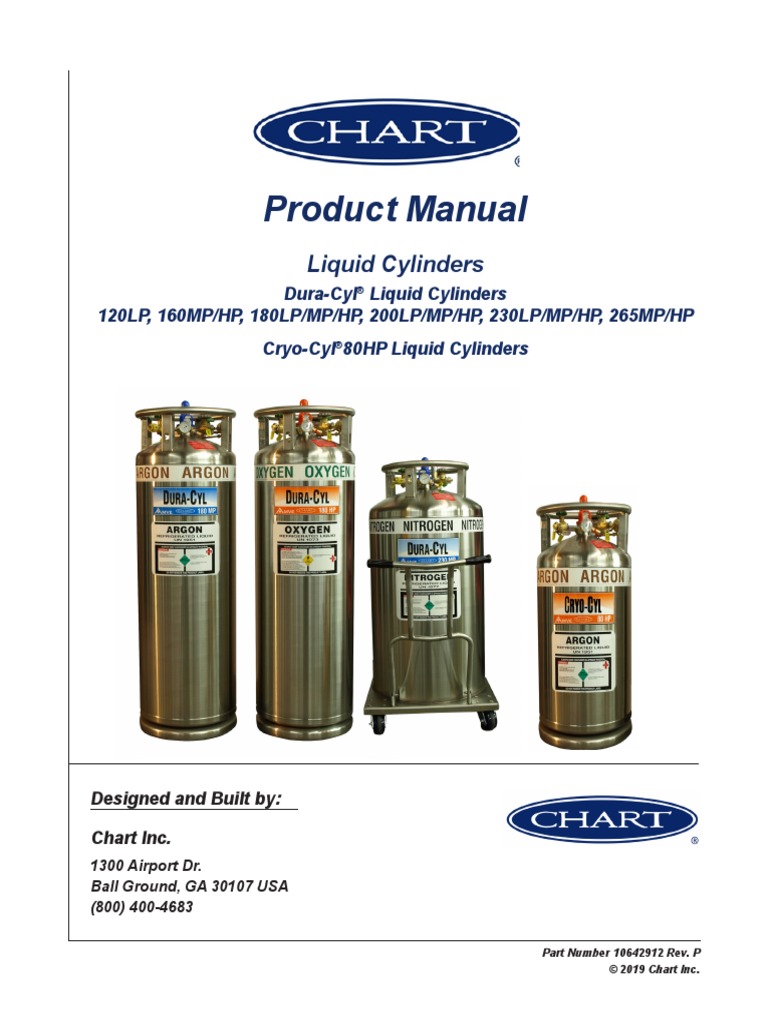 CHART Liquid Cylinder Product Manual | PDF | Oxygen | Combustion