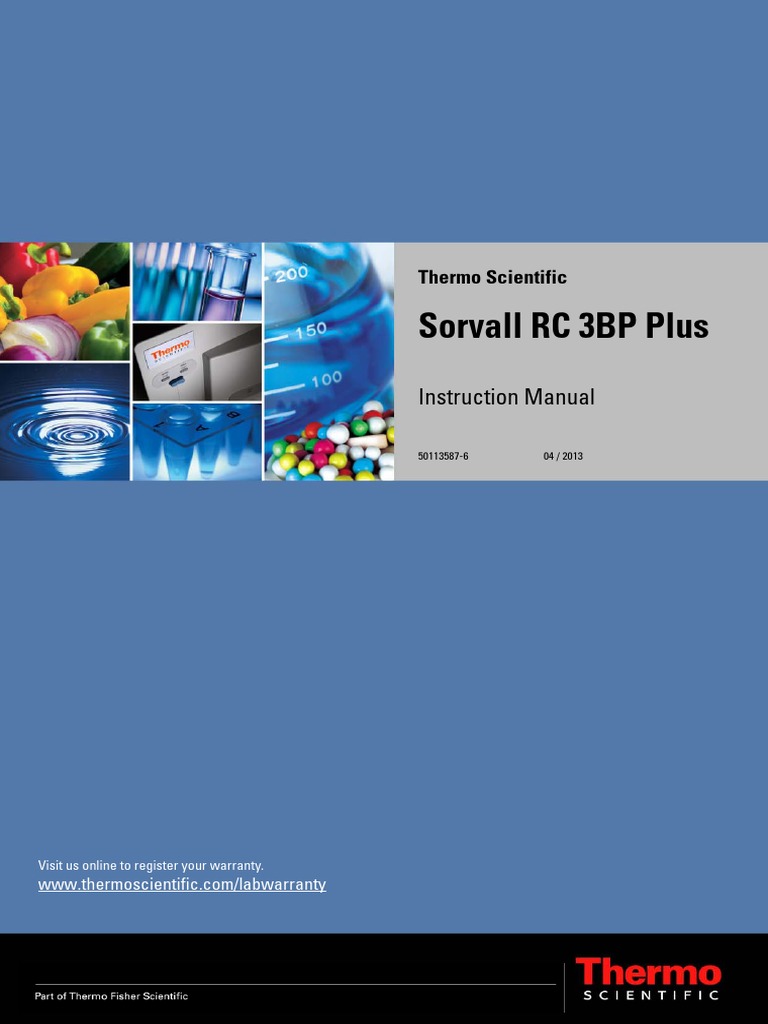 Thermo Scientific Sorvall RC 3BP Plus - Instruction Manual | PDF