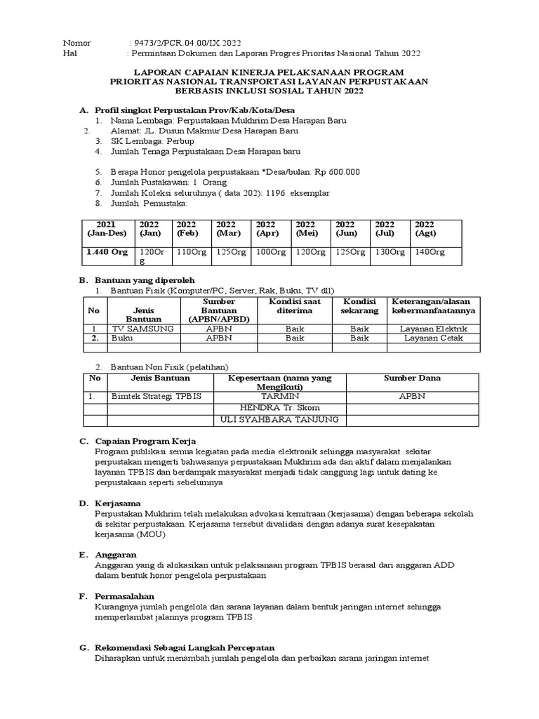 Laporan Capaian Program Prioritas Nasional | PDF | Sains & Matematika ...