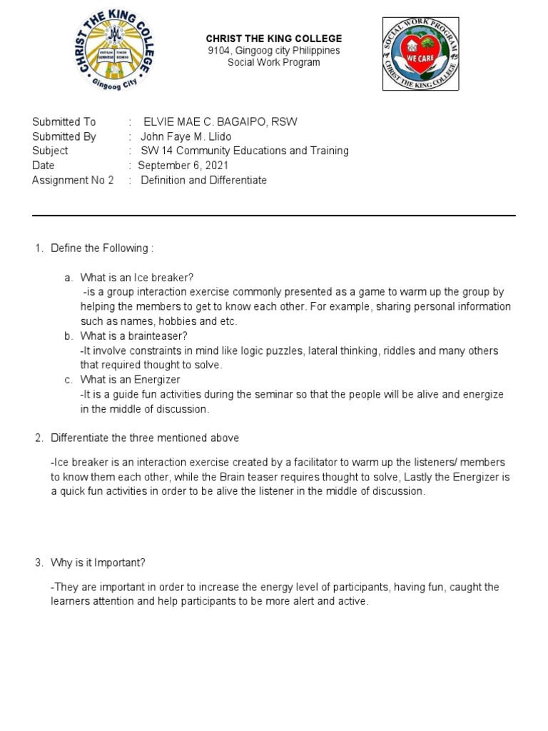 Template - SW Assignment 2 | PDF | Career & Growth