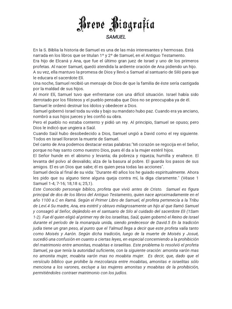 Samuel, el último juez de Israel | PDF | Samuel | Textos Religiosos