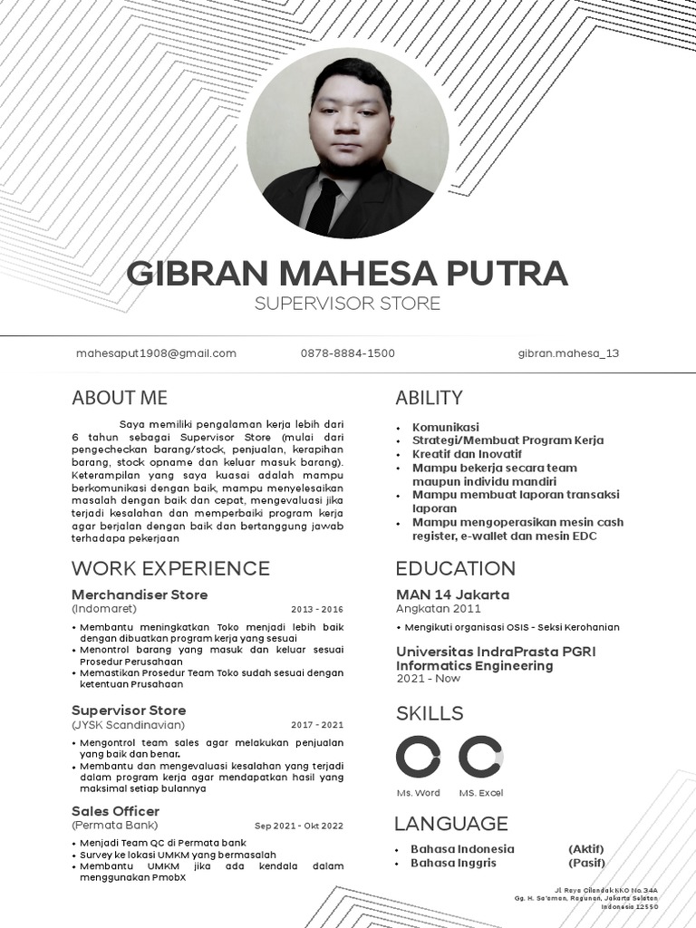 CV - Gibran Mahesa Putra-1 | PDF