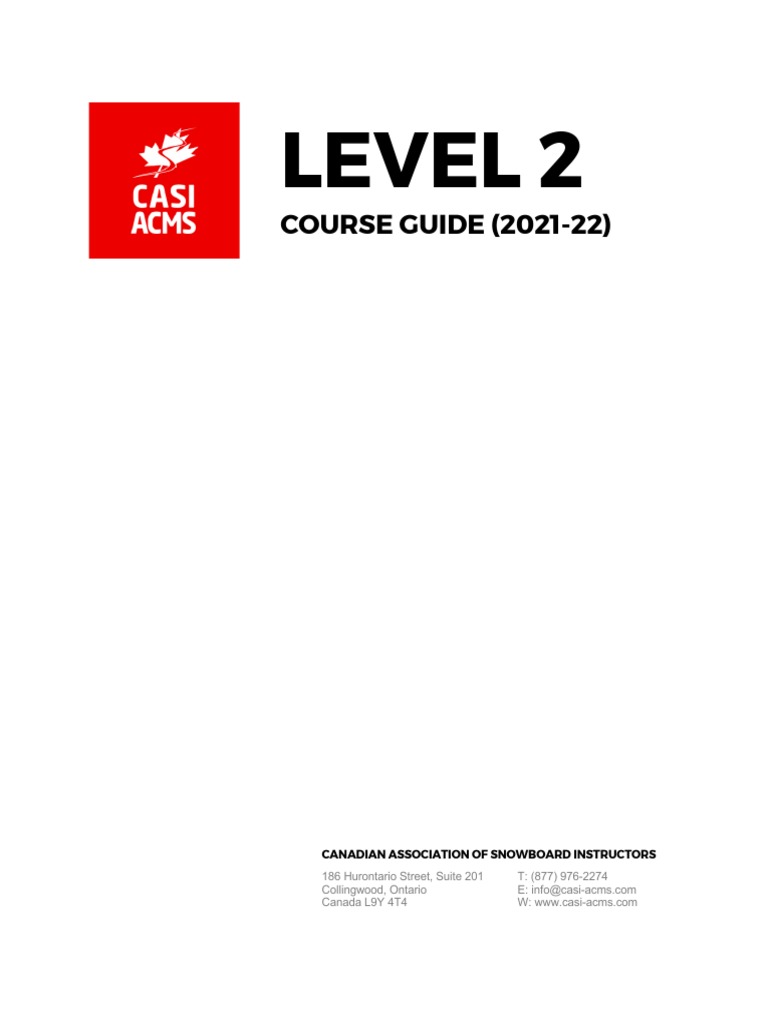 Level 2 Course Guide 2016-En | PDF | Anatomical Terms Of Motion