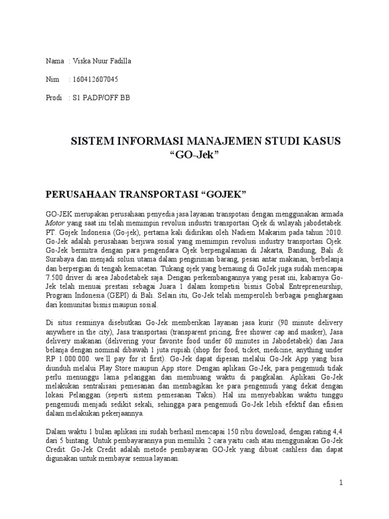 Stud Kasus Gojek 2 | PDF