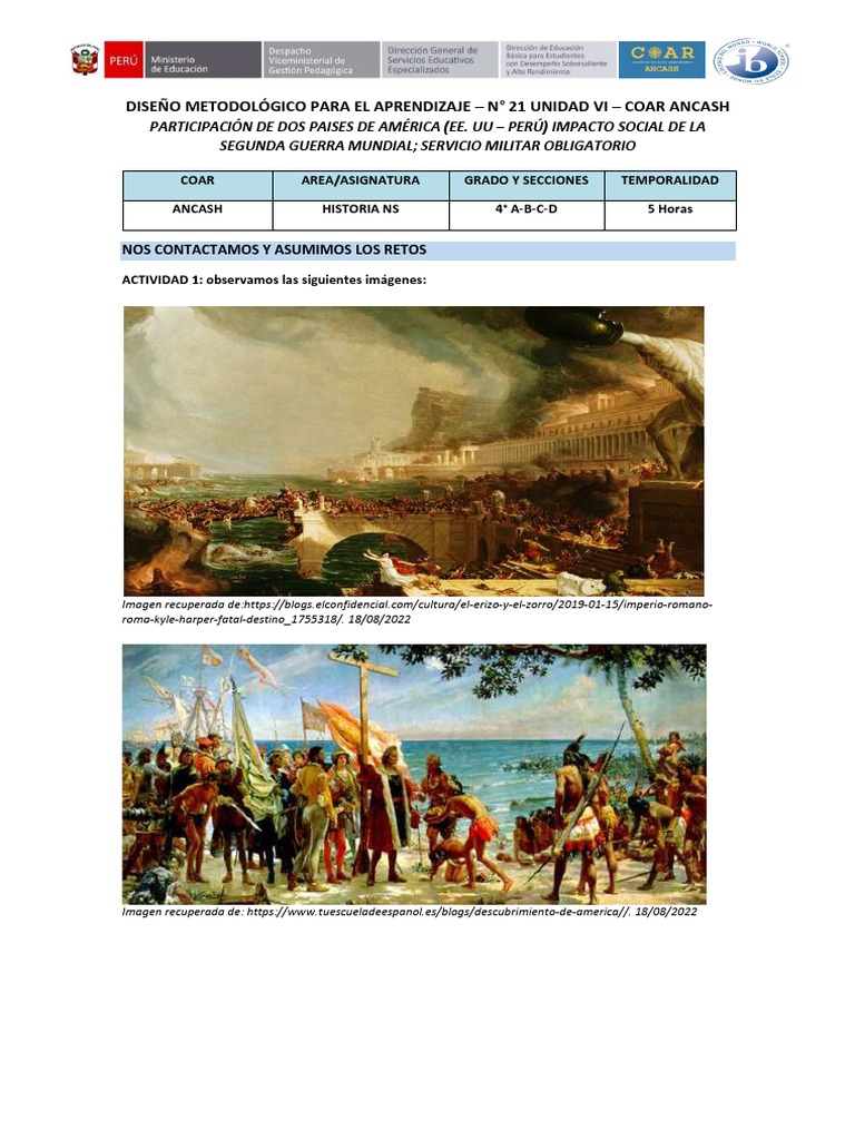 Dmpa 21 - Historia - 4to | PDF | Aliados de la Segunda Guerra Mundial | Los Estados Unidos