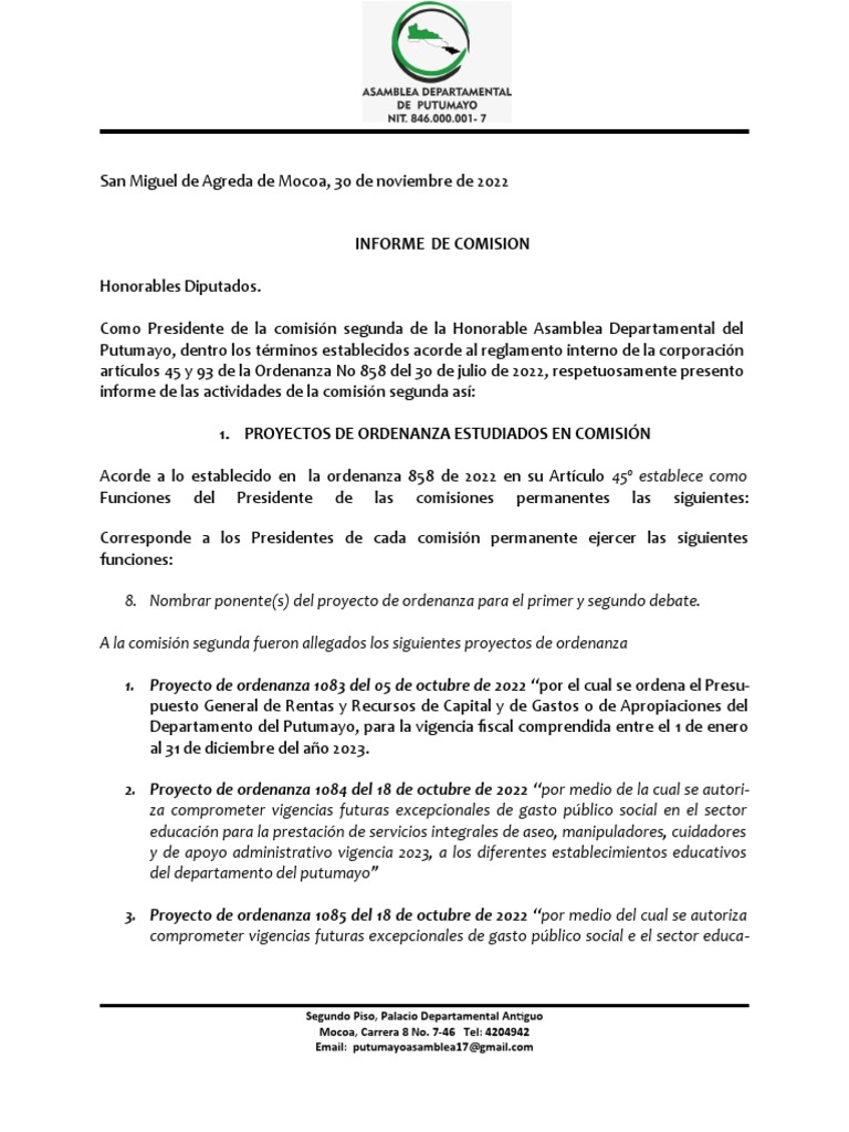 Informe de Comision | PDF | Gobierno | Economias