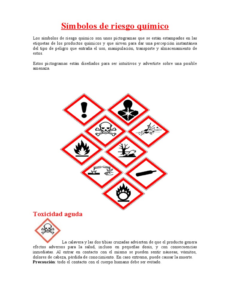 Símbolos de Riesgo Químico | PDF | Redox | Naturaleza