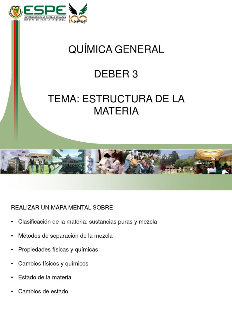 Deber 3 Estructura de La Materia | PDF
