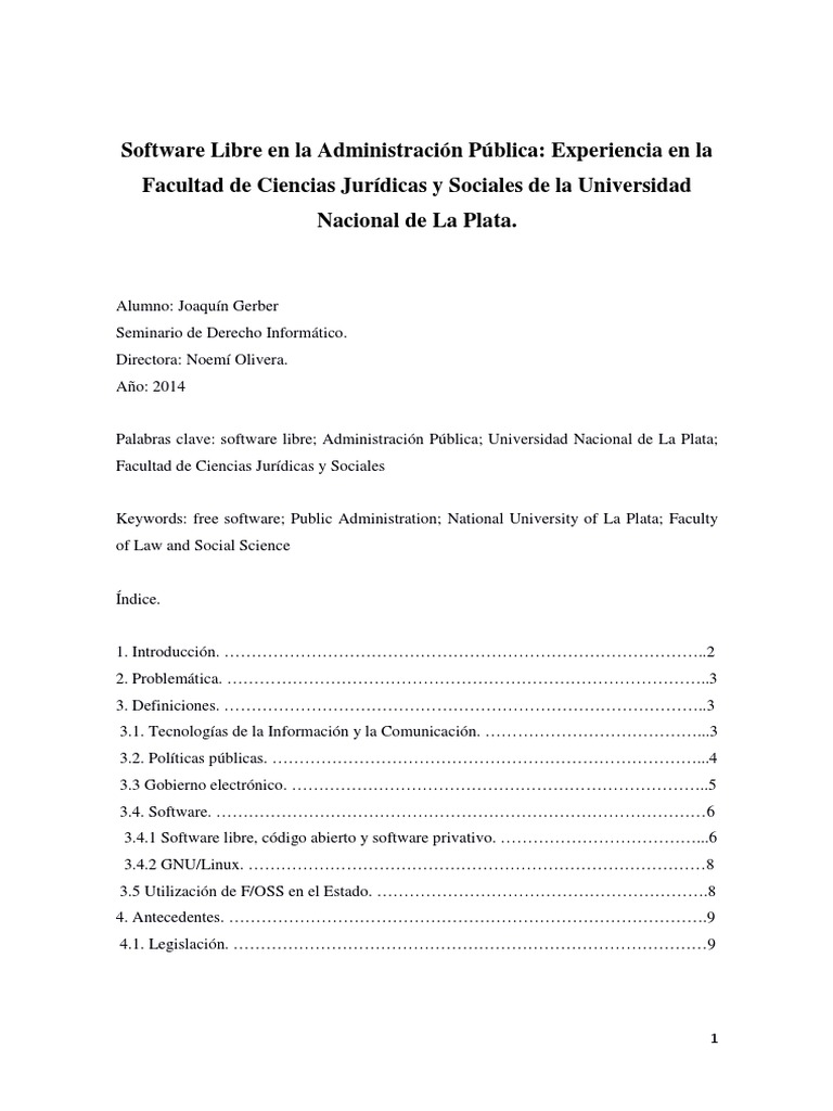 Software Libre en La Administracion Publica - Revisado | PDF | Software libre | Distribución de ...