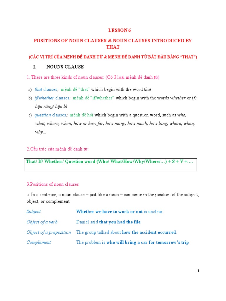 Lesson 6 - Reading Level 4 - Theory | PDF | Verb | Clause