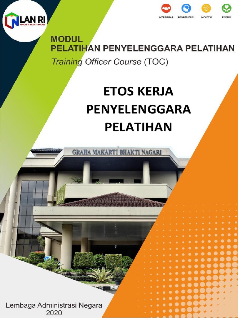 Modul TOC - Etos Kerja Penyelenggara Pelatihan | PDF