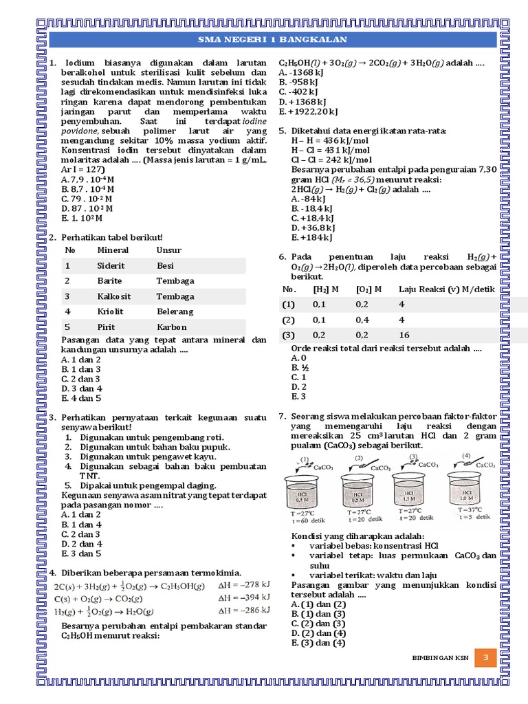 Soal Latihan Ksn-2 | PDF