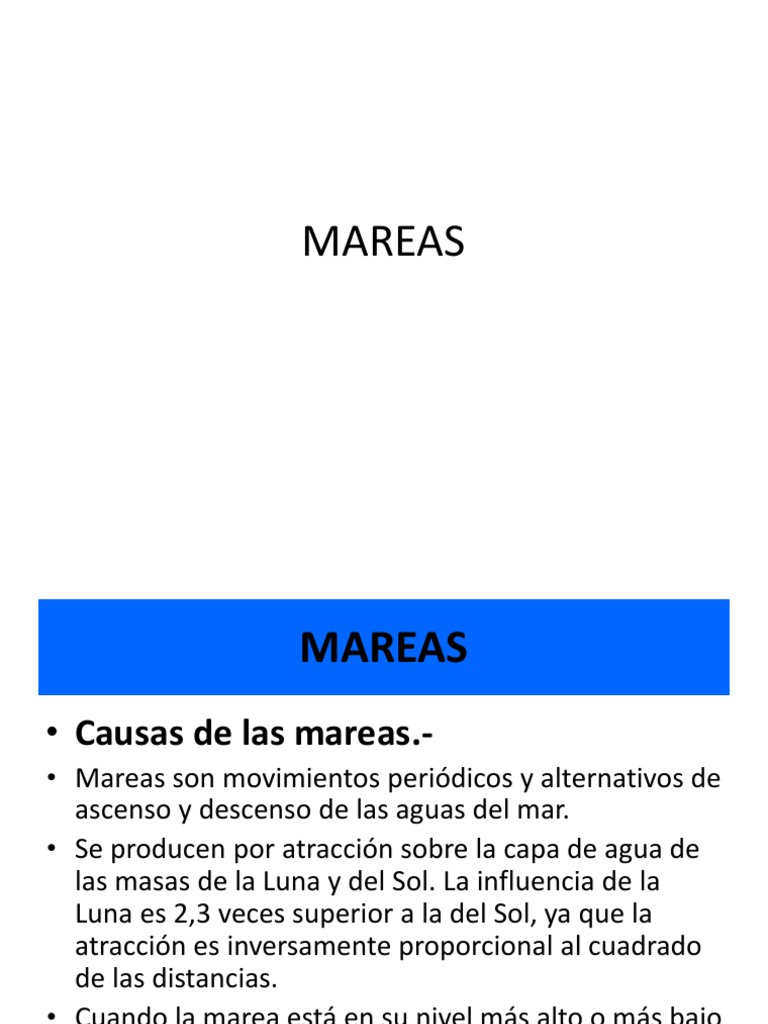 MAREAS | PDF | Marea | Tierra