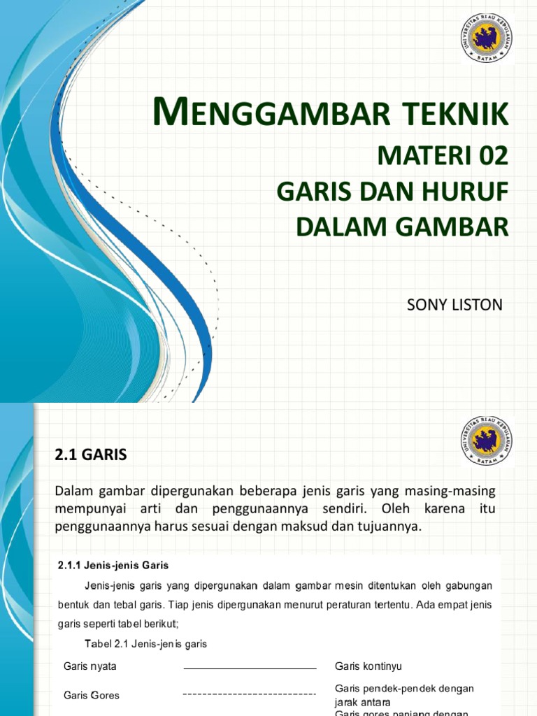 Materi 02 - Garis Dan Huruf | PDF