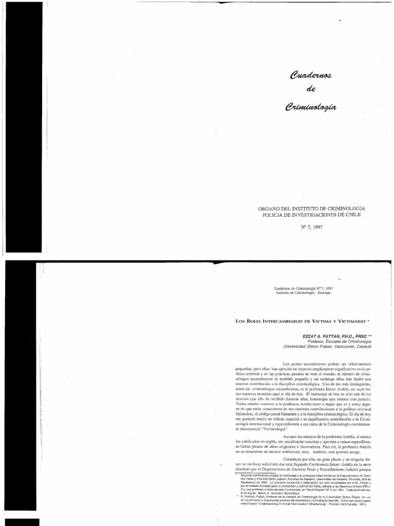 Ezzat Fattah Victima Victimario | PDF
