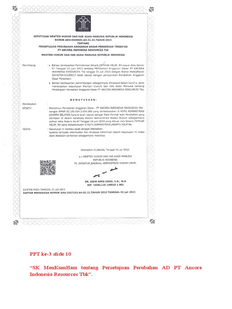 PLKH 2 (Tugas 2) Akta Perubahan Ad - Patrick Vallerio | PDF | Sains & Matematika