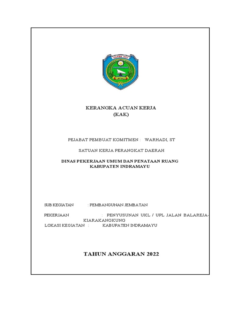 Master KAK Jalan Jalan Balareja-Kiarakangkung | PDF