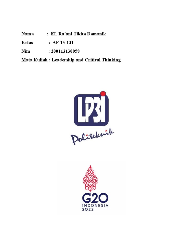 KTT G20 EL Raani Tikita Damanik | PDF