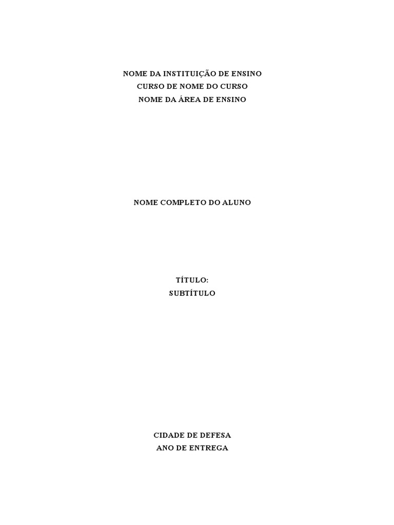 Template para Artigo Científico | PDF | Abstract (resumo)