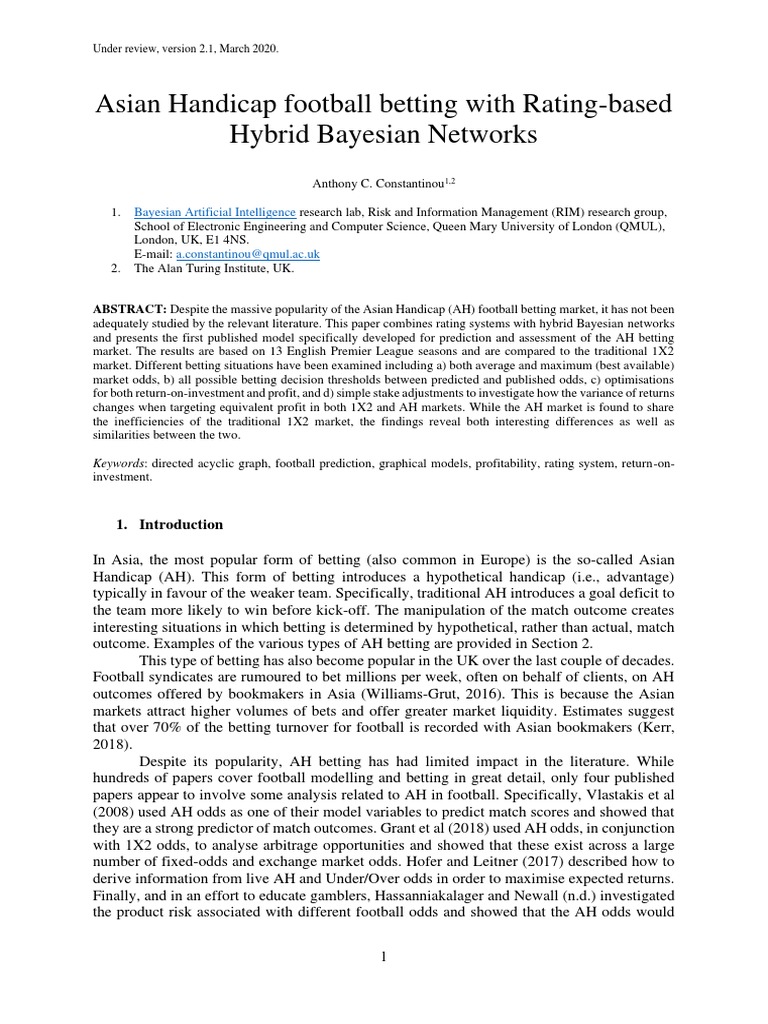 Asian Handicap Football Betting With Rating-Based Hybrid Bayesian ...