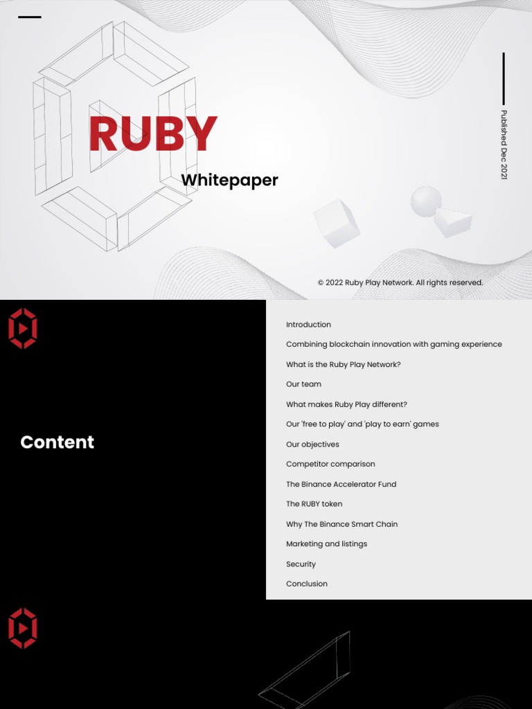 Ruby Play Network Whitepaper | PDF | Cryptocurrency