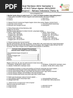 Soal Bahasa Indonesia Kelas 6 Tema 5 - Formulir | PDF
