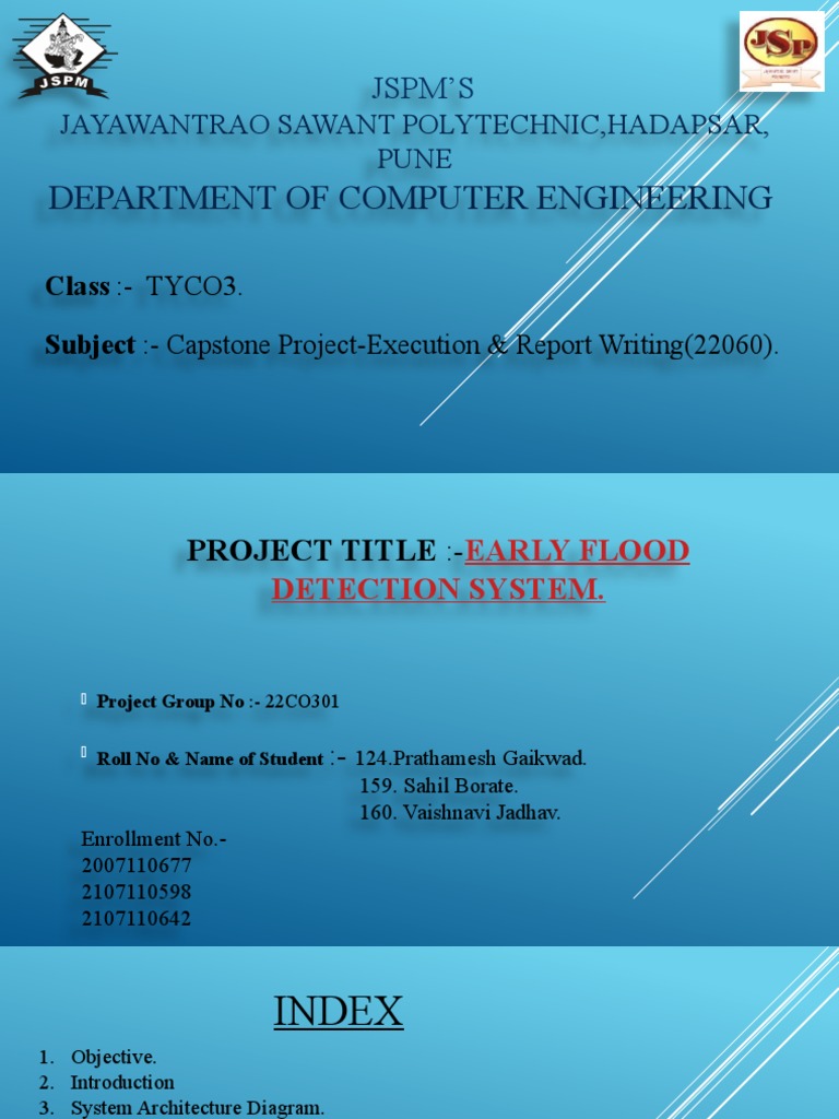 Early Flood Detection Group No 22CO301 | PDF | Electronic Oscillator ...
