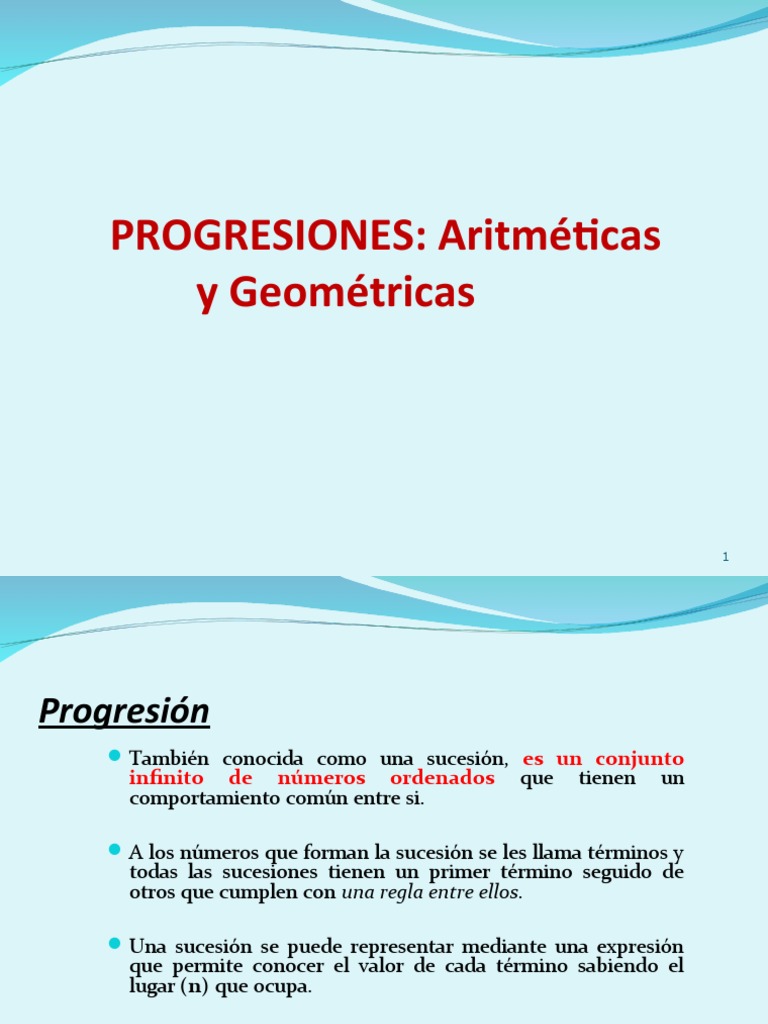 Progresiones Aritméticas y Geométricas | PDF | Interés | Secuencia