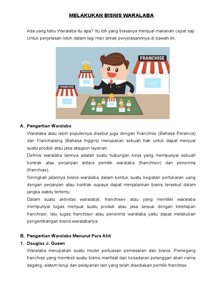 Bab 2 Melakukan Bisnis Waralaba - Xii Bisnis Ritel | PDF