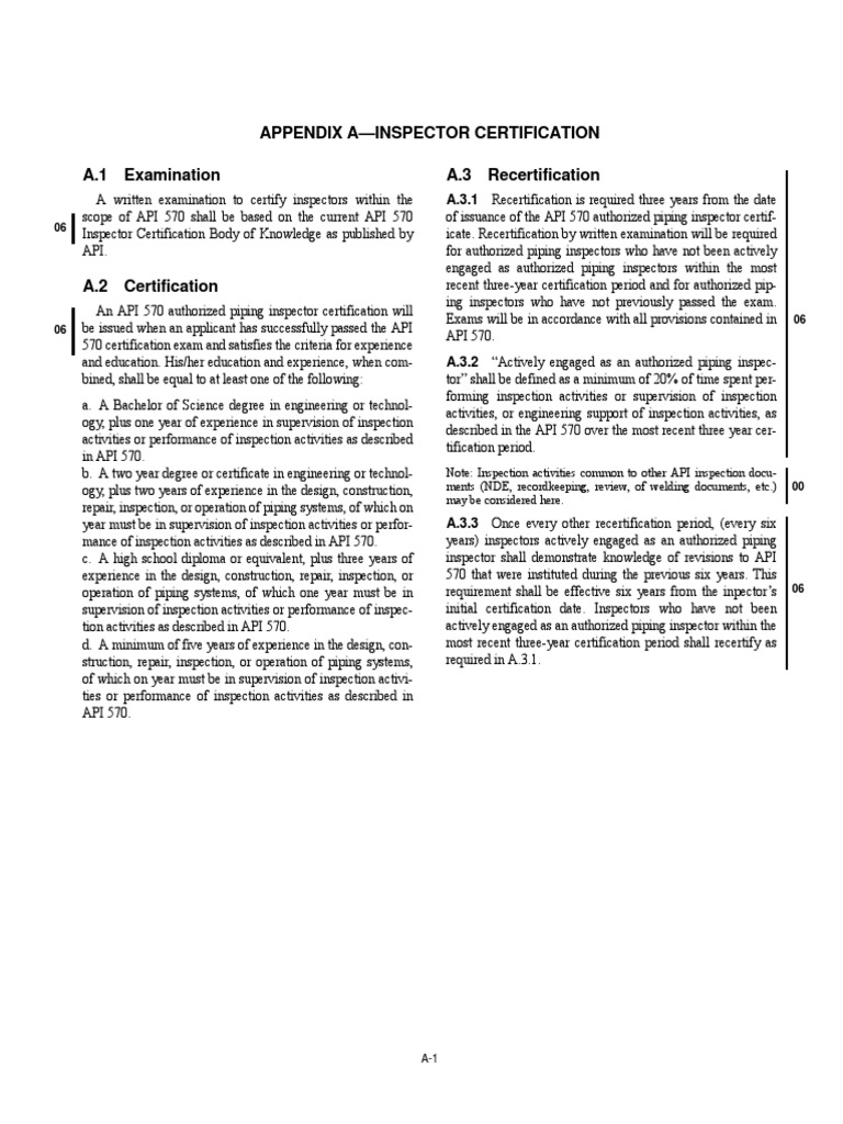 API5701998A4 AppendixA | PDF | Certification | Vocational Education