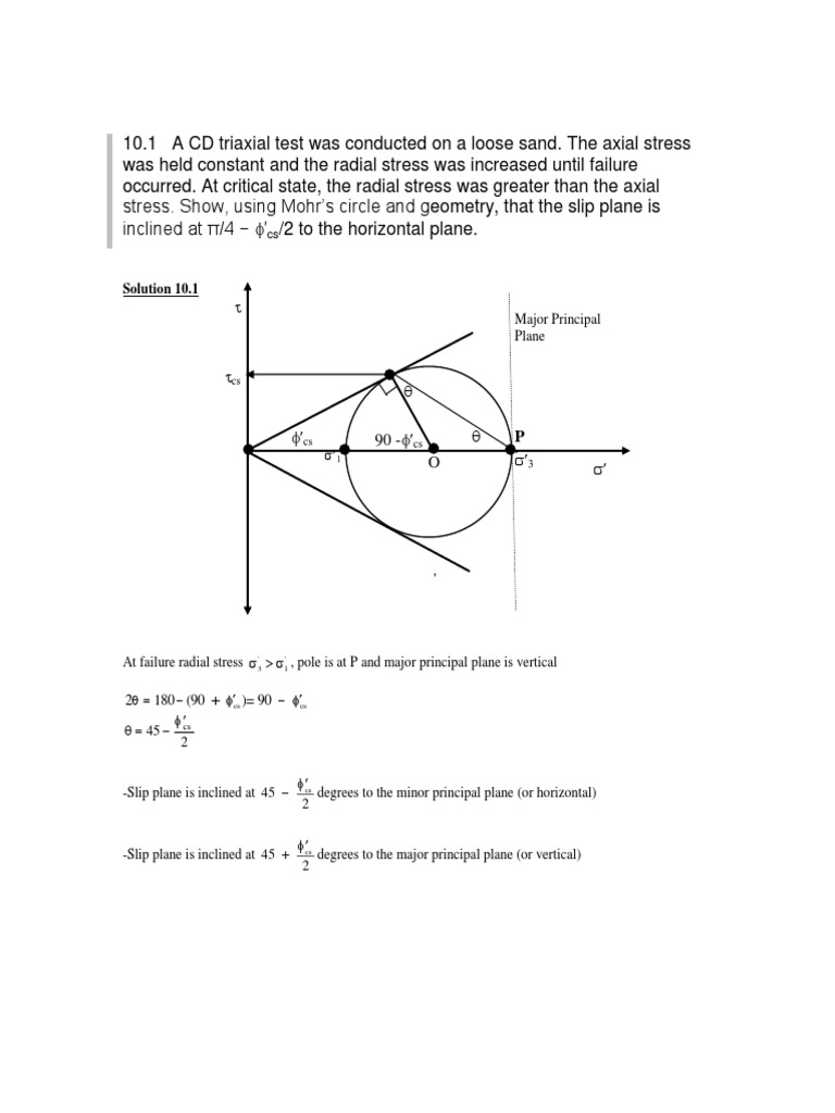 Ch10 Solution Manual Soil Mechanics and Foundations | PDF | Soil Mechanics | Stress (Mechanics)